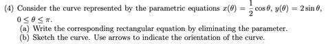 Solved Consider The Curve Represented By The Parametric Chegg