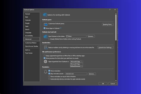 How To Quickly Change The Default Browser In Outlook