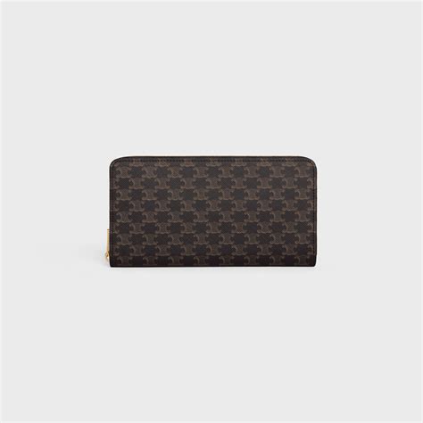 GRAND PORTEFEUILLE TOILE TRIOMPHE NOIR CELINE