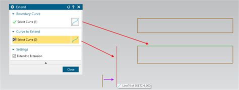 Extending Curves In Nx Sketch Cad Tips