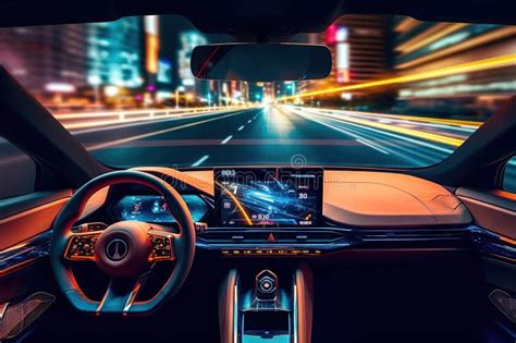 Heads Up Display System In Sports Cars That Projects Vital Information Such As Speed