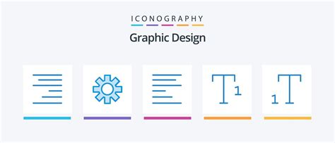 Design Blue 5 Icon Pack Including Text Subscript Creative Icons