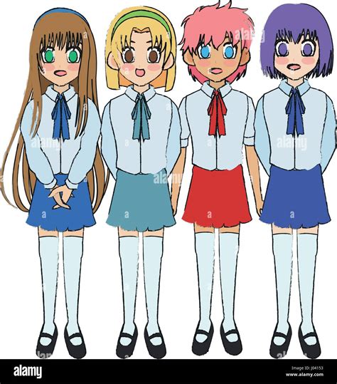 Anime Girl Icon Stock Vector Image And Art Alamy