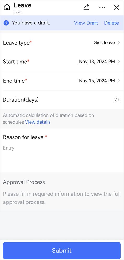 Submit Modify And Withdraw Leave Requests