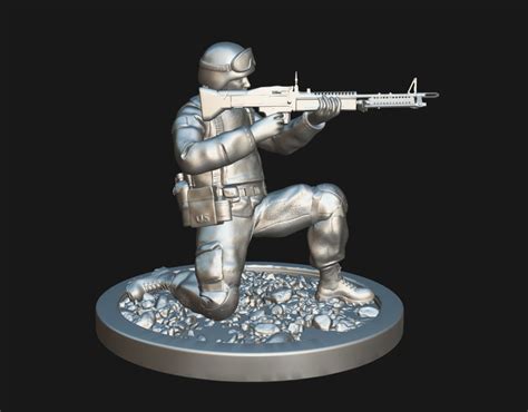 Fichier Stl 75th Ranger Crouching Aiming Us Army 🇺🇸・design Pour