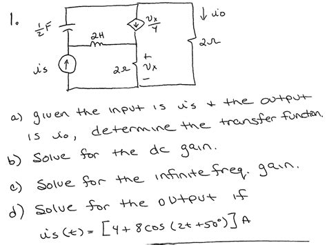 Solved A Given The Input Is Is The Output Is I0 Chegg Com