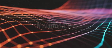 Geometric Line Texture With A Structured Pattern Against A Black