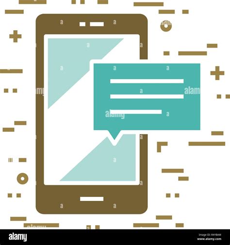 Flat Line Design Concept Of Mobile Messaging Stock Vector Image And Art Alamy