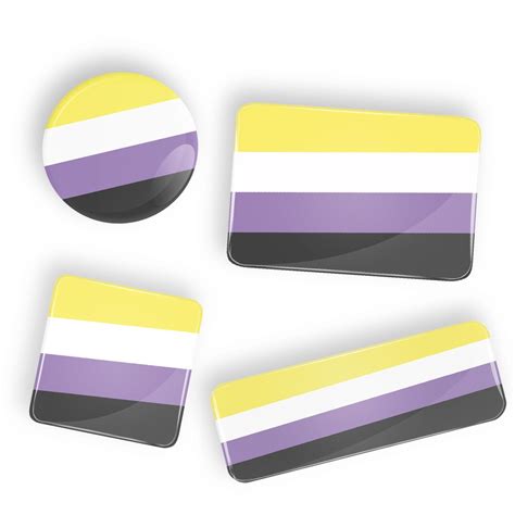 non binary enby nonbinary pride flag pin badge button or magnet lgbt lgbtq lgbtqi lgbtqia etsy