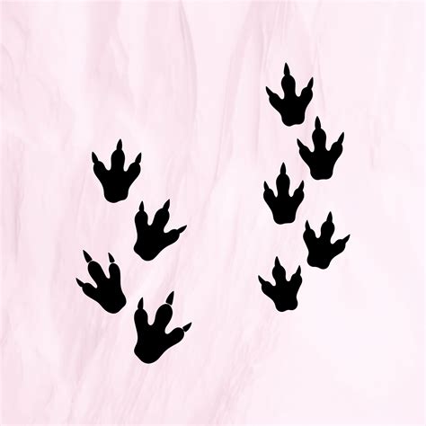 Dinosaur Footprint Svg Clipart Cricut Etsy