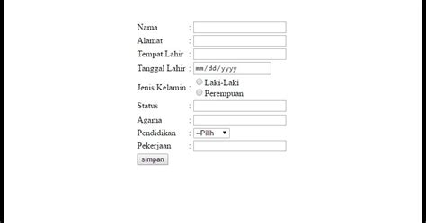 CARA MUDAH MEMBUAT FORM PENDAFTARAN SEDERHANA DENGAN HTML CSS