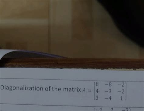 diagonalization of the matrix a ⎣⎡ 843 −8−3−4 −2−21 ⎦⎤ filo