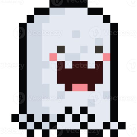 Pixel Art Cute Cartoon Ghost Character 27951052 Png