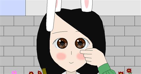 堀北真希うさぎ 十月末の週末の朝、家の前の枯れ葉を掃いている堀北真希うさぎ しらぎくさいとのイラスト Pixiv