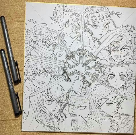 9 Pillier Demon Slayer Draw Anime Göz çizimi Anime çizim Rehberleri