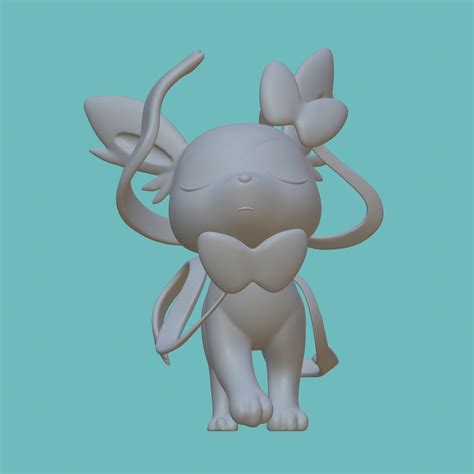Stl File Sylveon Kawaii Pokemon Figurine 🐉・3d Printing Idea To