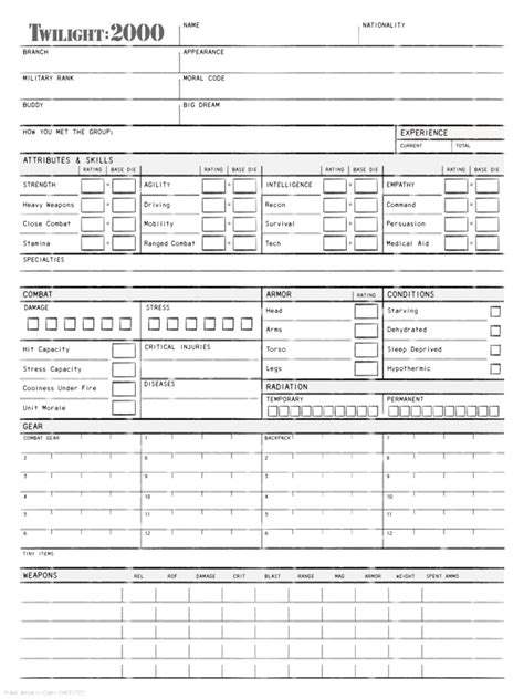 T2k4 Character Sheet English Printer Friendly Pdf