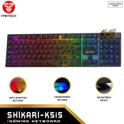 Fantech Shikari K515 K 515 Keyboard Gaming Membrane Rgb Keycaps