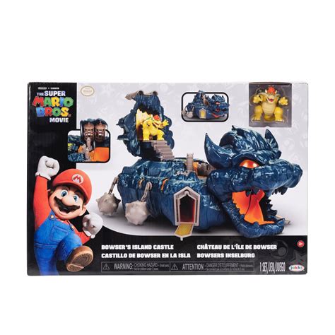 Super Mario Bros Deluxe Movie Playset Bowsers Castle Island With