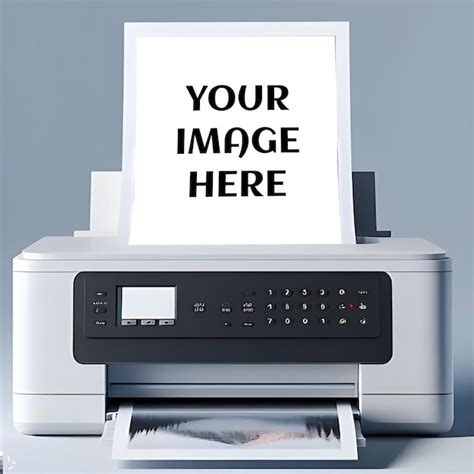 Premium Psd Blank Paper On Printer Mockup Printer Mockup