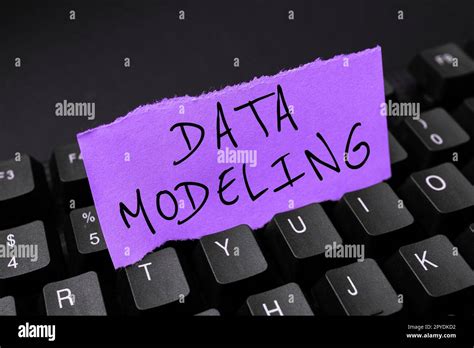 Conceptual Display Data Modeling Word Written On Process Of