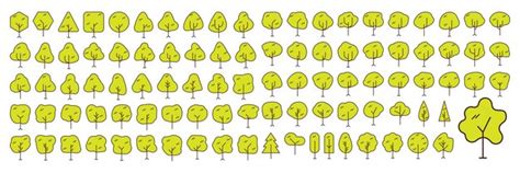 Premium Vector Autumn Green Color Tree Icon In A Collection Vector