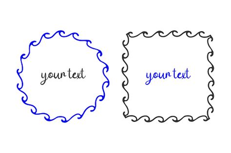 프레임 윤곽선 세트 손으로 그린 장식 낙서 브러시 스트로크 테두리 낙서 웨이브 라인 원 사각형 직사각형 기하학적 모양 벡터 0명에 대한 스톡 벡터 아트 및 기타 이미지
