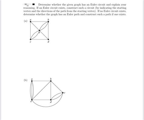 Solved Determine Whether The Given Graph Has An Euler