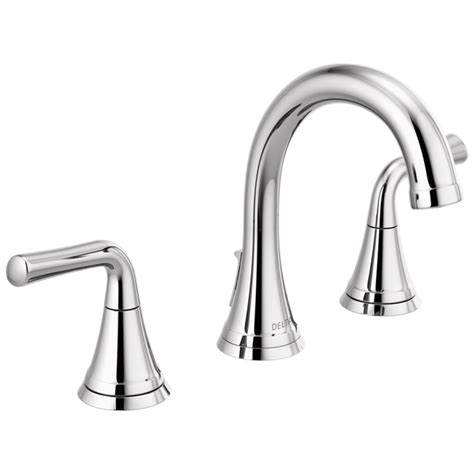 Two Handle Widespread Bathroom Faucet In Chrome 3533lf Mpu Delta Faucet
