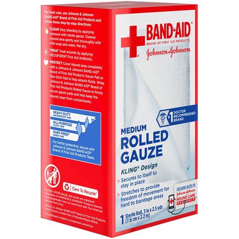 Band Aid Medium Rolled Gauze Kling Design 20 Yd Shipt