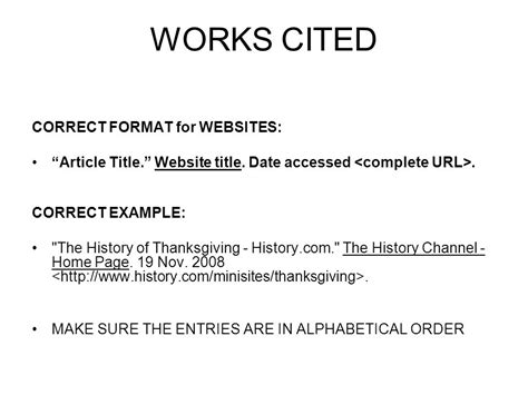 Mla Format Bibliography Website Example