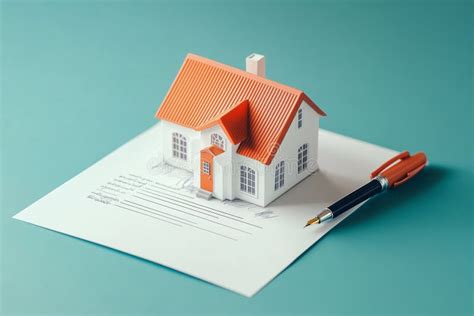 Model House Sits On Loan Application Form With Pen Symbolizing Home