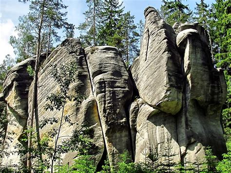 Czechy Adrspach Skalne Miasto Skały