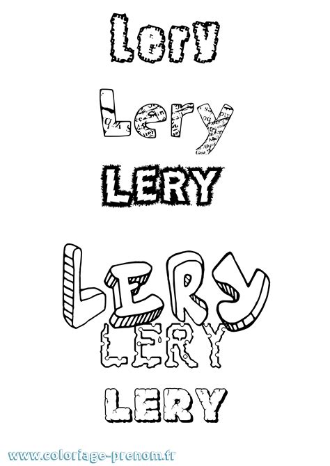 Coloriage Du Prénom Lery à Imprimer Ou Télécharger Facilement