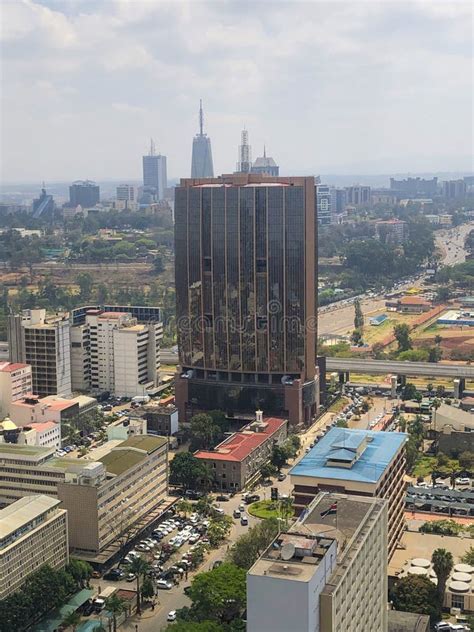 Eye Bird`s View Of Nairobi City Landscape Captured From Above Editorial
