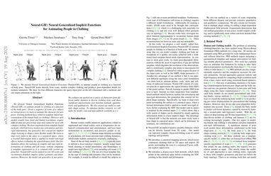 Neural Neural Generalized Implicit Functions For Animating People