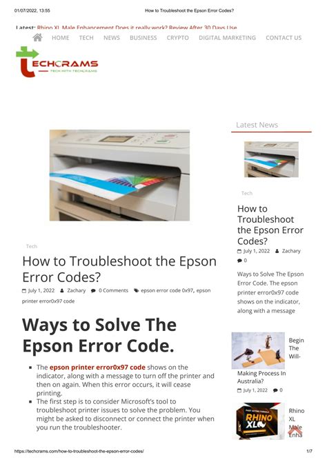 Ppt How To Troubleshoot The Epson Error Codes Powerpoint