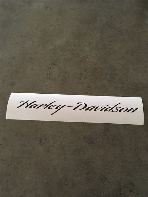 Harley Davidson Custom Script Font Decal