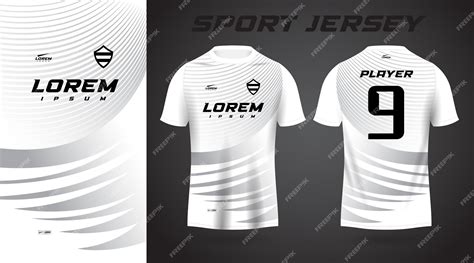 Premium Vector White T Shirt Sport Jersey Design