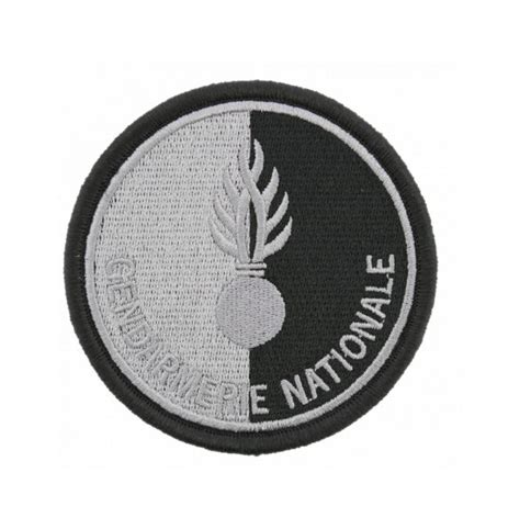 Rondache Gendarmerie Flamme Tissus Hvnoirbleuvert
