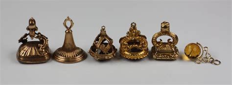 Bonhams Five Hardstone Fob Seals