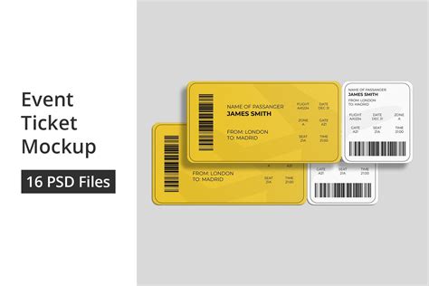 Flight Ticket Psd