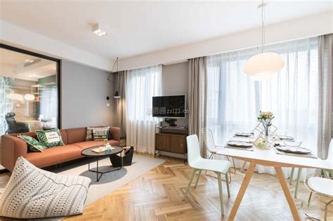 上海长江紫园现代风格89平米设计方案 89平米两居室现代简约风格装修客厅效果图装信通网