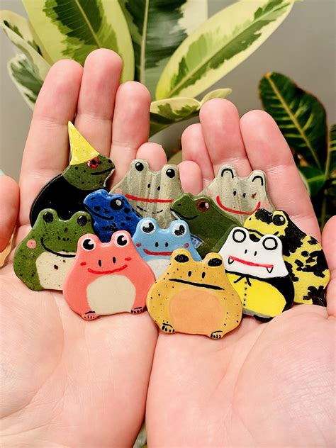 A Bunch Of Ceramic Froggies I Made 😊 R Pottery