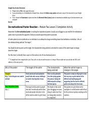 Module Two Lesson Two Completion Assignment Docx Google Doc Access