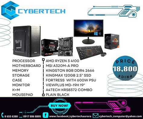 Cybertech Computer Set Package Ryzen 3 4100 Price Facebook