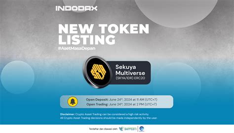 Skya Now Listed On Indodax Sekuya