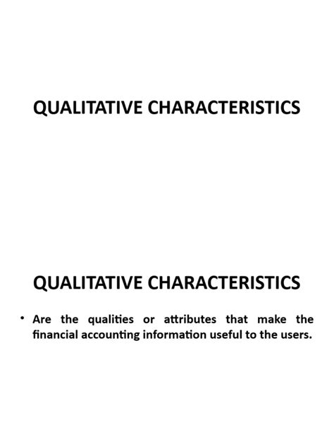 6 Qualitative Characteristics Pdf Information Financial Statement