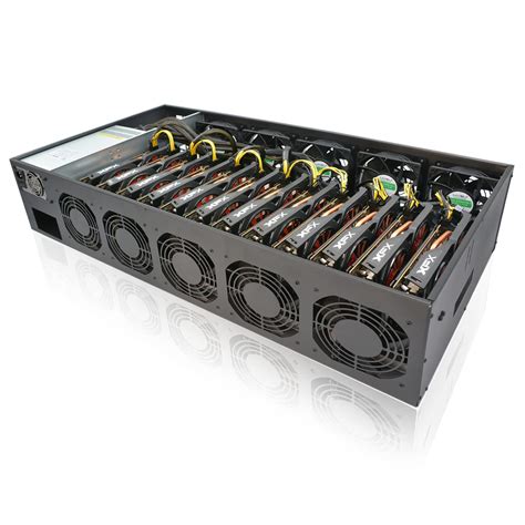 Buy 12 GPU Mining Rig Case With 3300W Mining Power Supply Complete