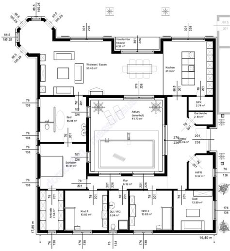 Atrium Bungalow Mit Turm Domoplan Massivbau